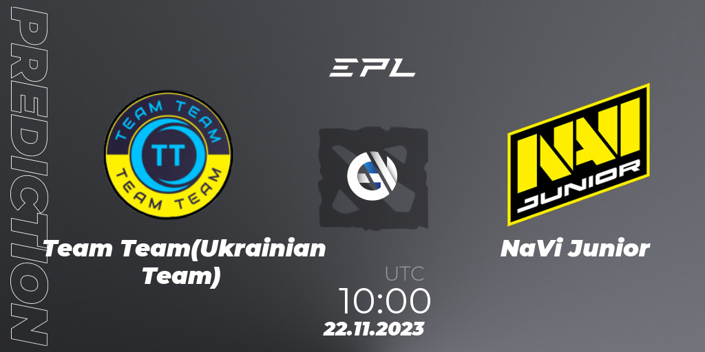 Team Team(Ukrainian Team) - NaVi Junior: Maç tahminleri. 22.11.23, Dota ...